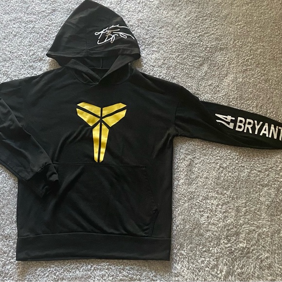 Tops | Kobe Bryant Black Mamba Hoodie With Gold Logo | Poshmark